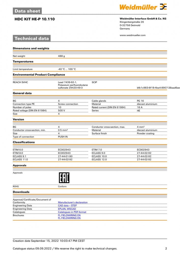 WEIDMULLER 1027680000 technical document page 2