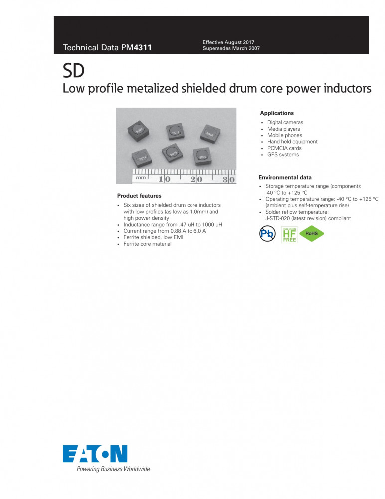 EATON SD series datasheet page 1