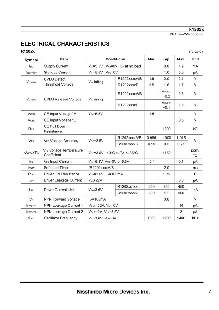 R1202 datasheet page 7