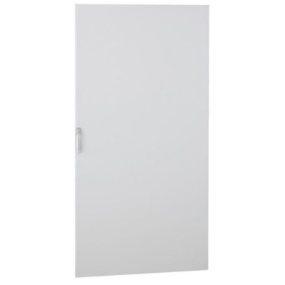 Metal solid faceplate XL³ 4000 - Cable sleeve plate H600 C.S - Steel IK07 powder-coated - 350x600mm - Halogen free grey RAL7035