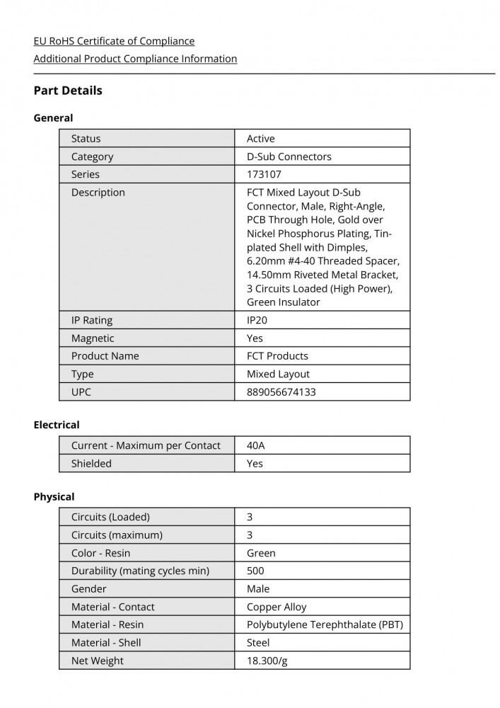 MOLEX 1731070198 technical document page 2