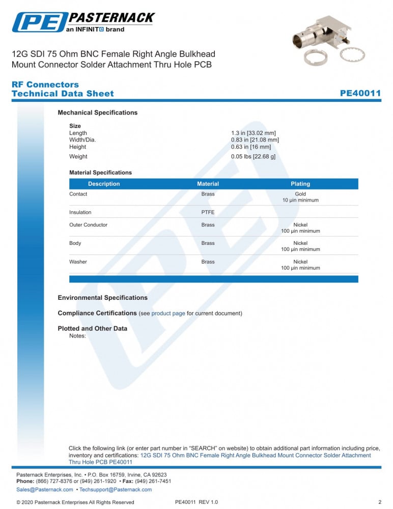 PE40011 technical document page 2