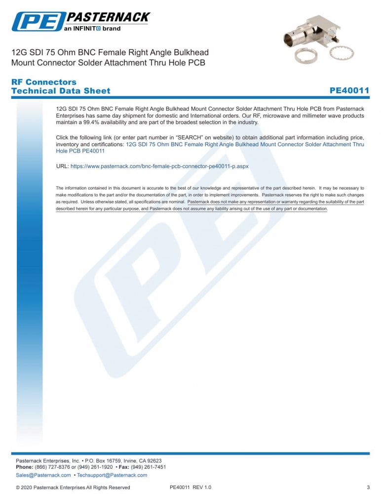 PE40011 technical document page 3