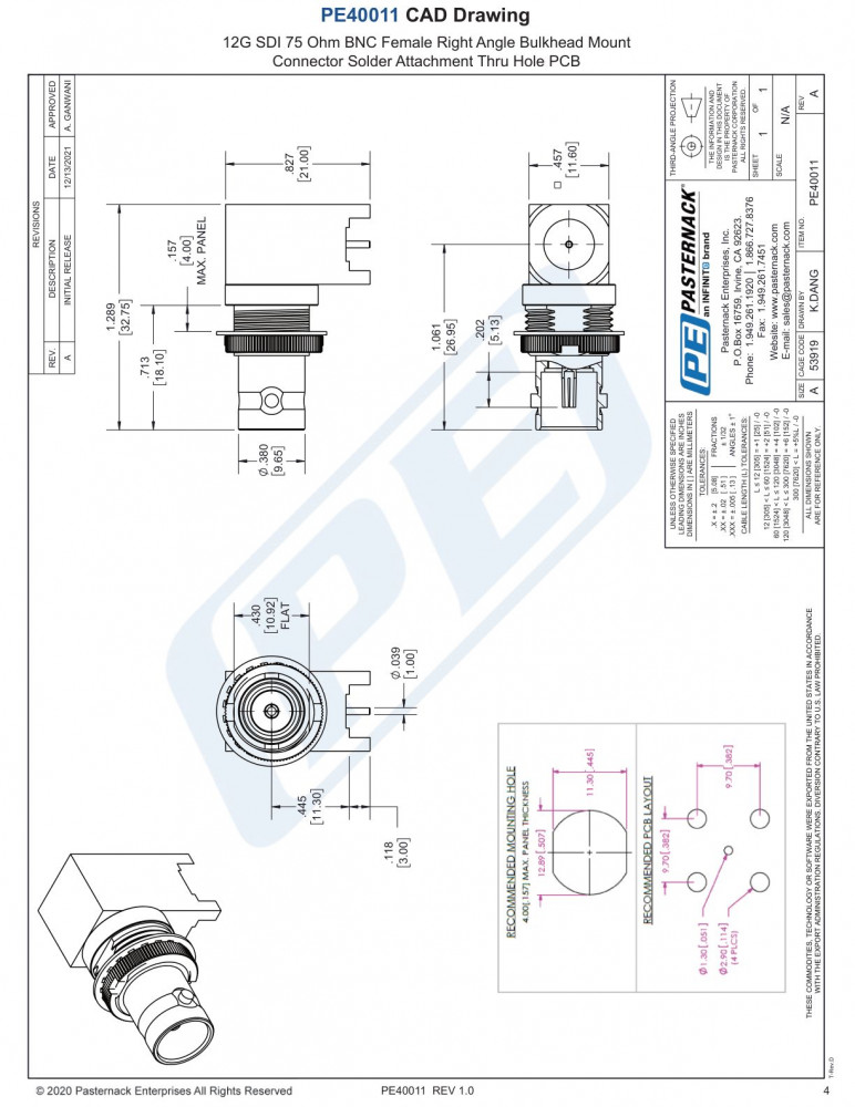 PE40011 technical document page 4