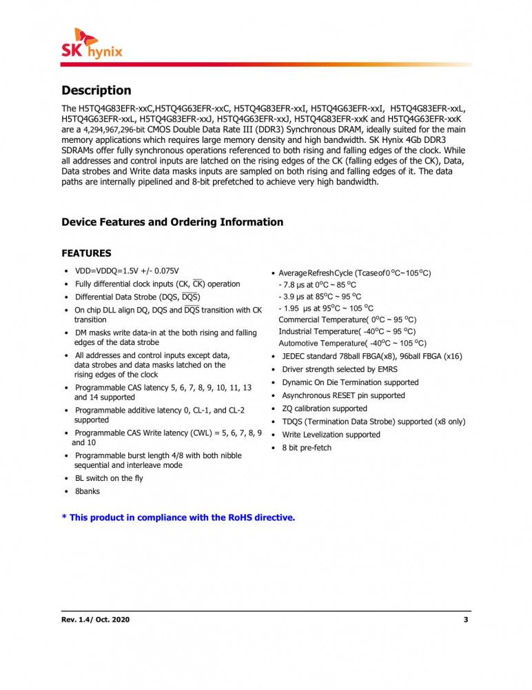 H5TQ4G63EFR-TECR datasheet page 3