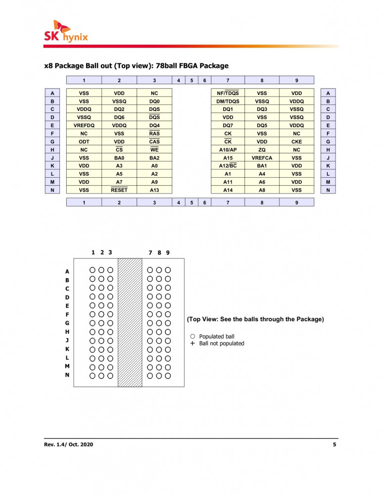 H5TQ4G63EFR-TECR datasheet page 5