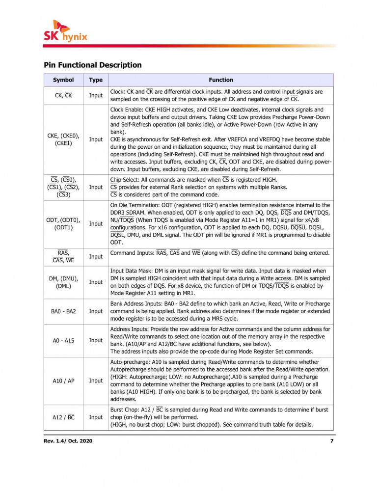 H5TQ4G63EFR-TECR datasheet page 7