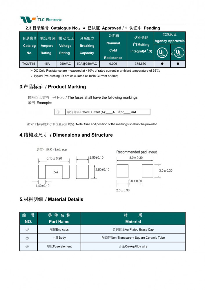 TA2VT15 datasheet page 3