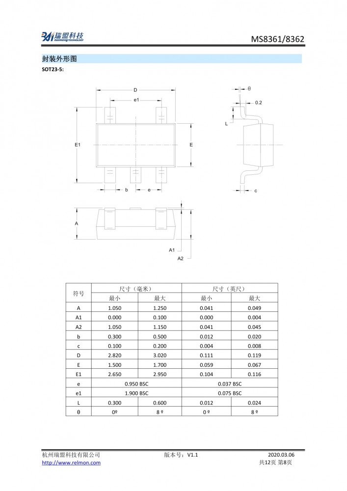 MS8362M datasheet page 8