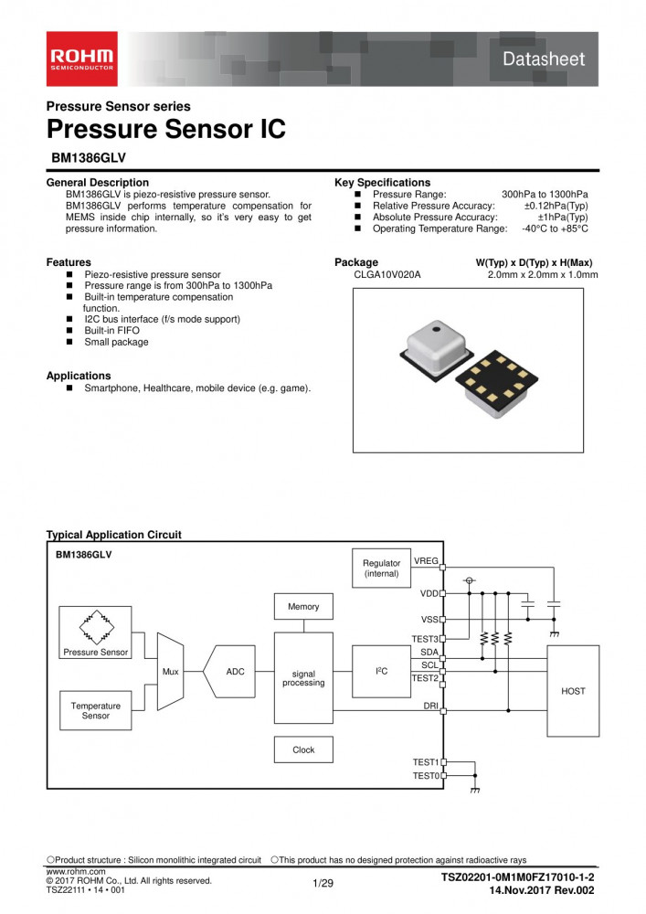 BM1386GLV-ZTR datasheet page 1
