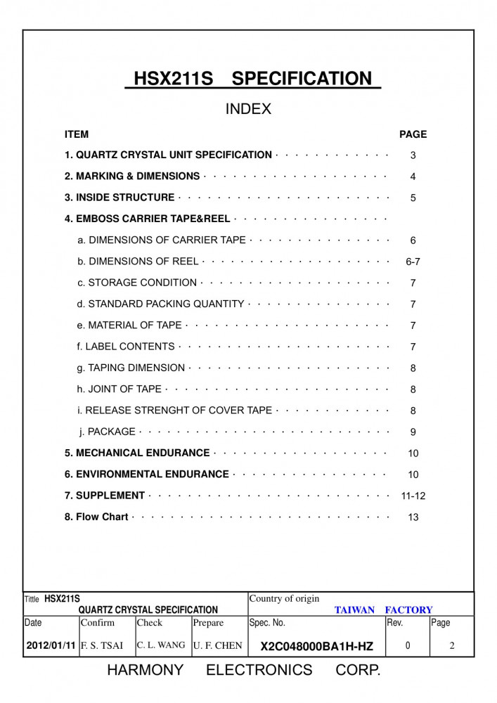 HELE X2C048000BA1H-HZ specification page 2