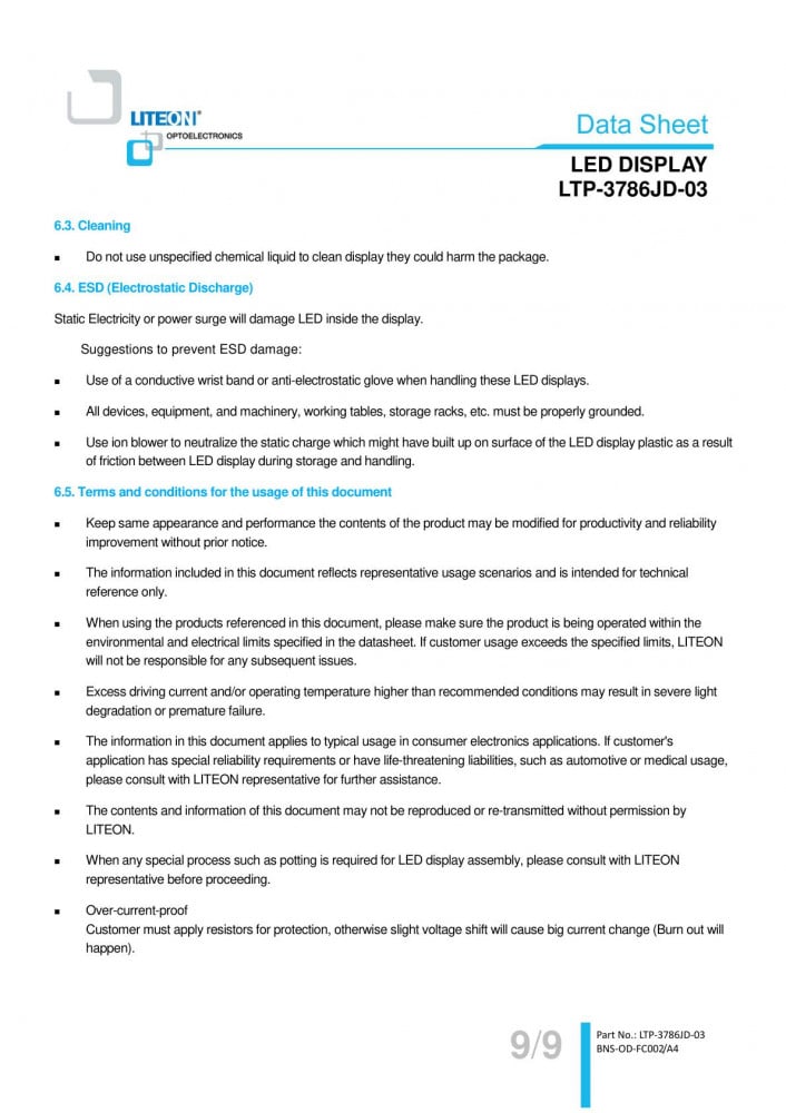 LTP-3786JD-03 datasheet page 10