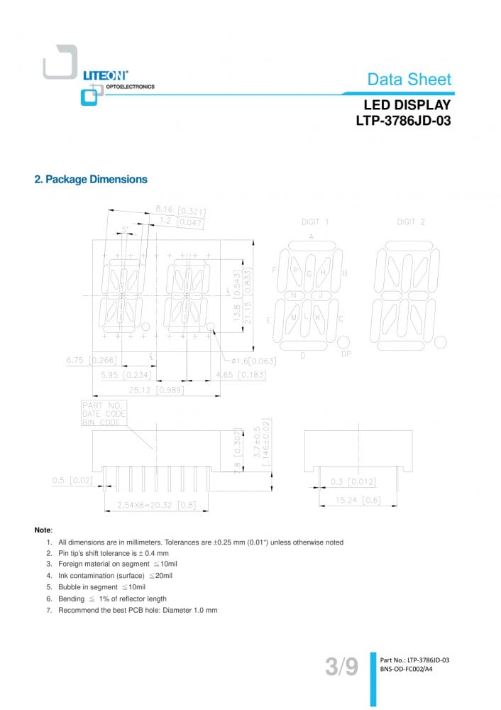 LTP-3786JD-03 datasheet page 4