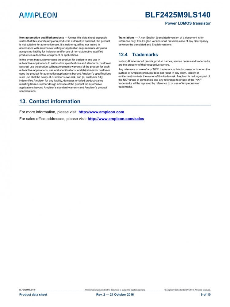 BLF2425M9LS140J datasheet page 9