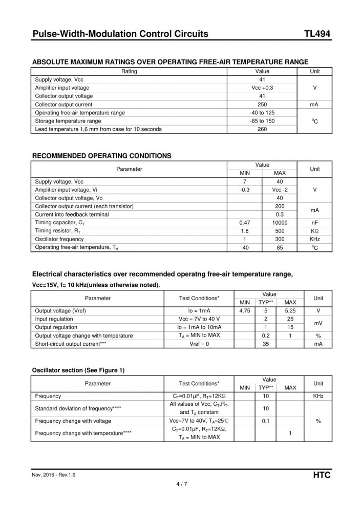 TL494N datasheet page 4