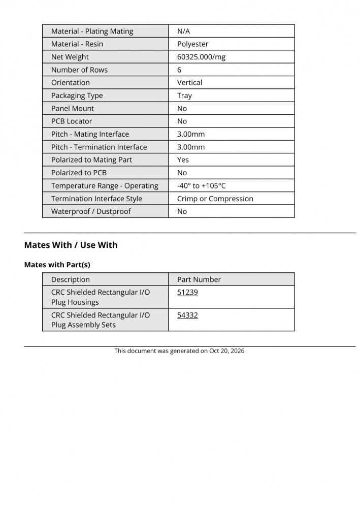 MOLEX 558373070 technical document page 3