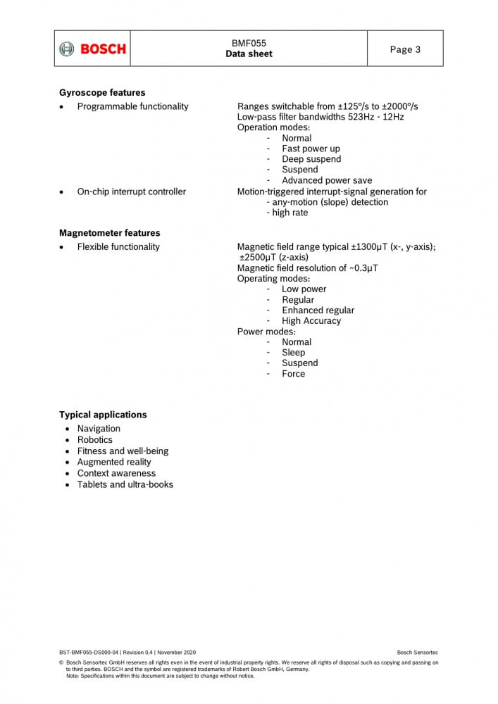 BMF055 datasheet page 3