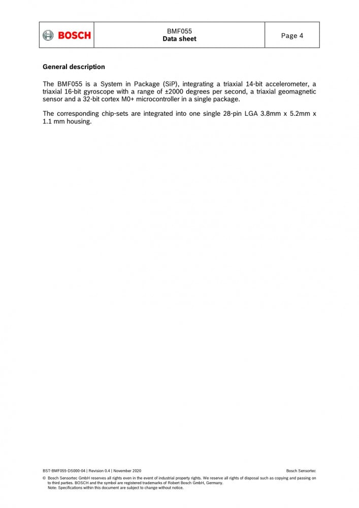 BMF055 datasheet page 4