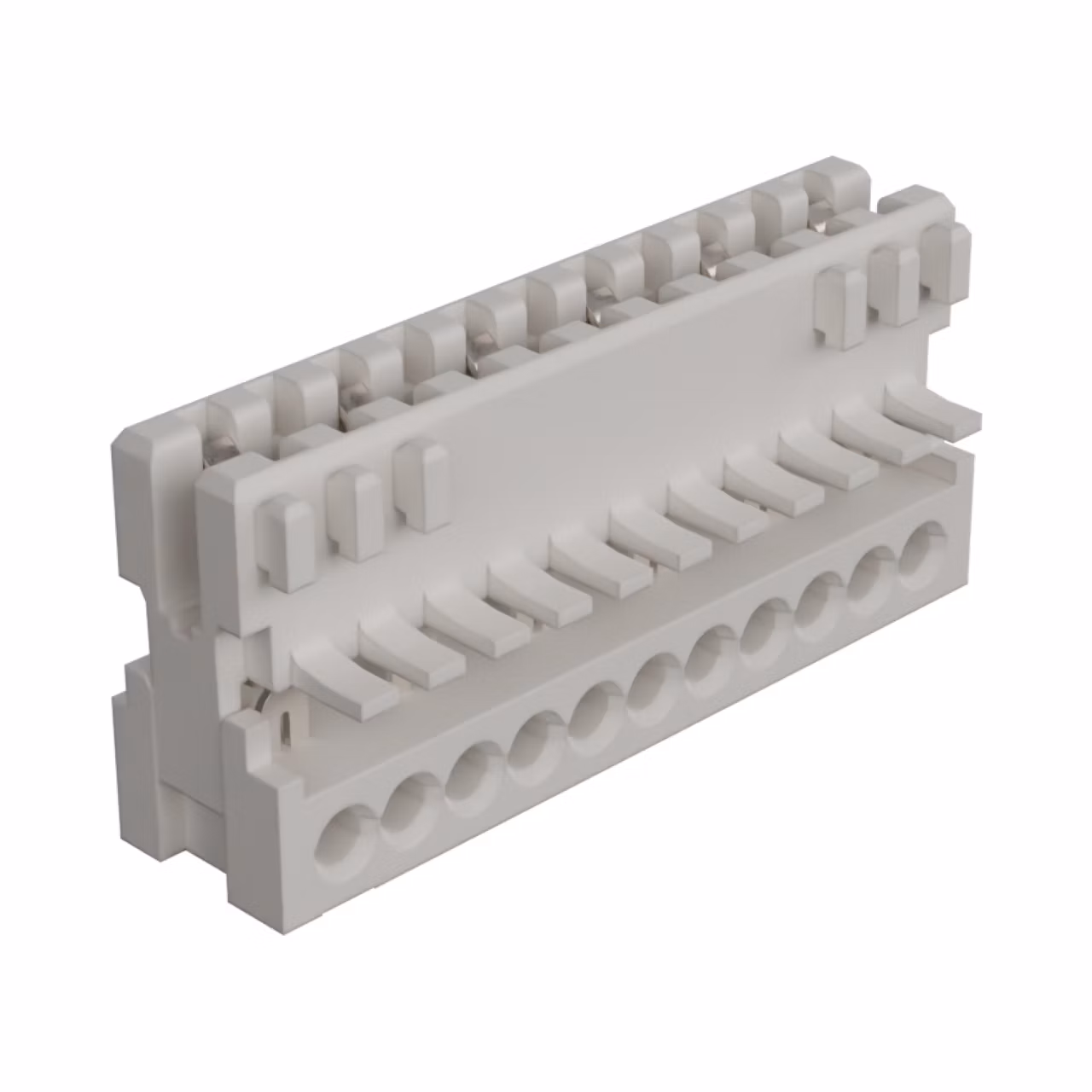 Appli-Mate RAST 2.5 Female Connector, 5.00mm Pitch, 6 Circuits, Position D, E, F, G, H and I Removed, Open Endwalls for sale