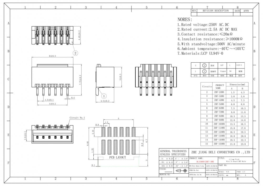 DLL ZHF connector drawing page 2