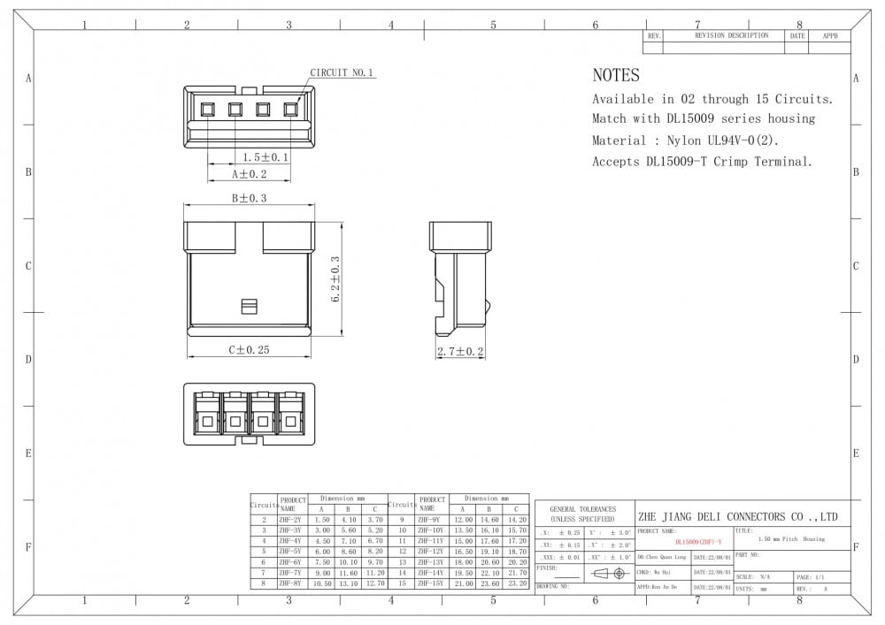DLL ZHF connector drawing page 3