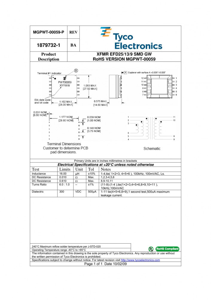 MGPWT-00059-P technical drawing preview