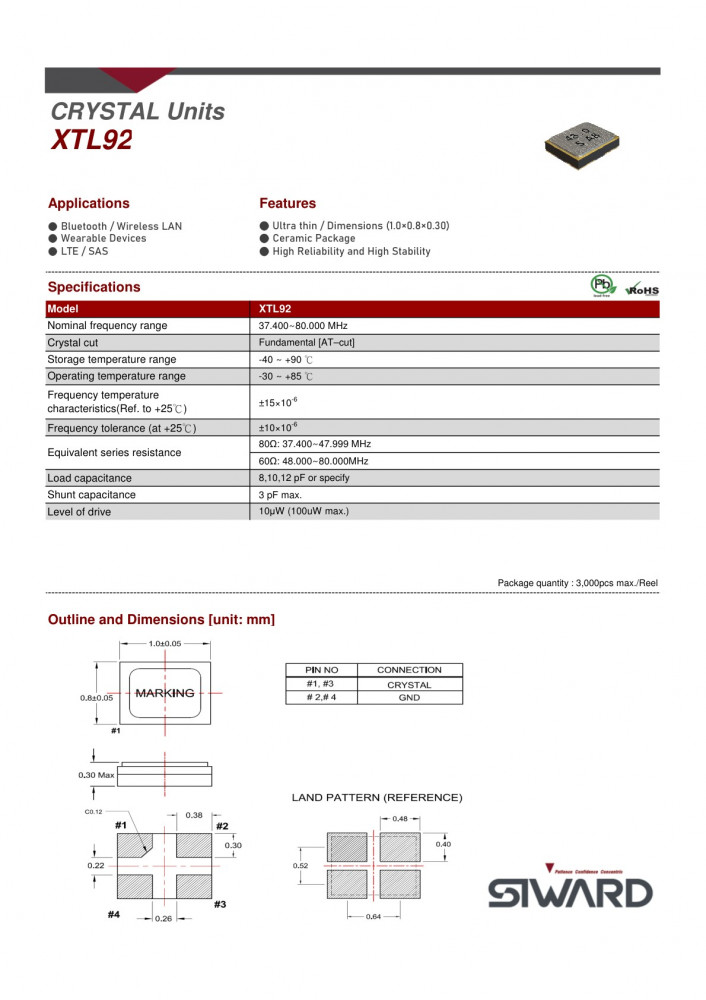 SIWARD XTL92 technical document image