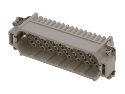 Heavy-Duty Screw Terminal Insert, Female, 10-Pole, 16A, without Wire Protection, Silver (Ag) Plated Contacts, Size 10B «57x27»