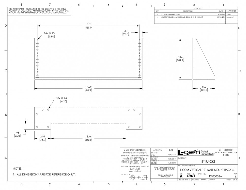 L-com RP00002-4 technical document page