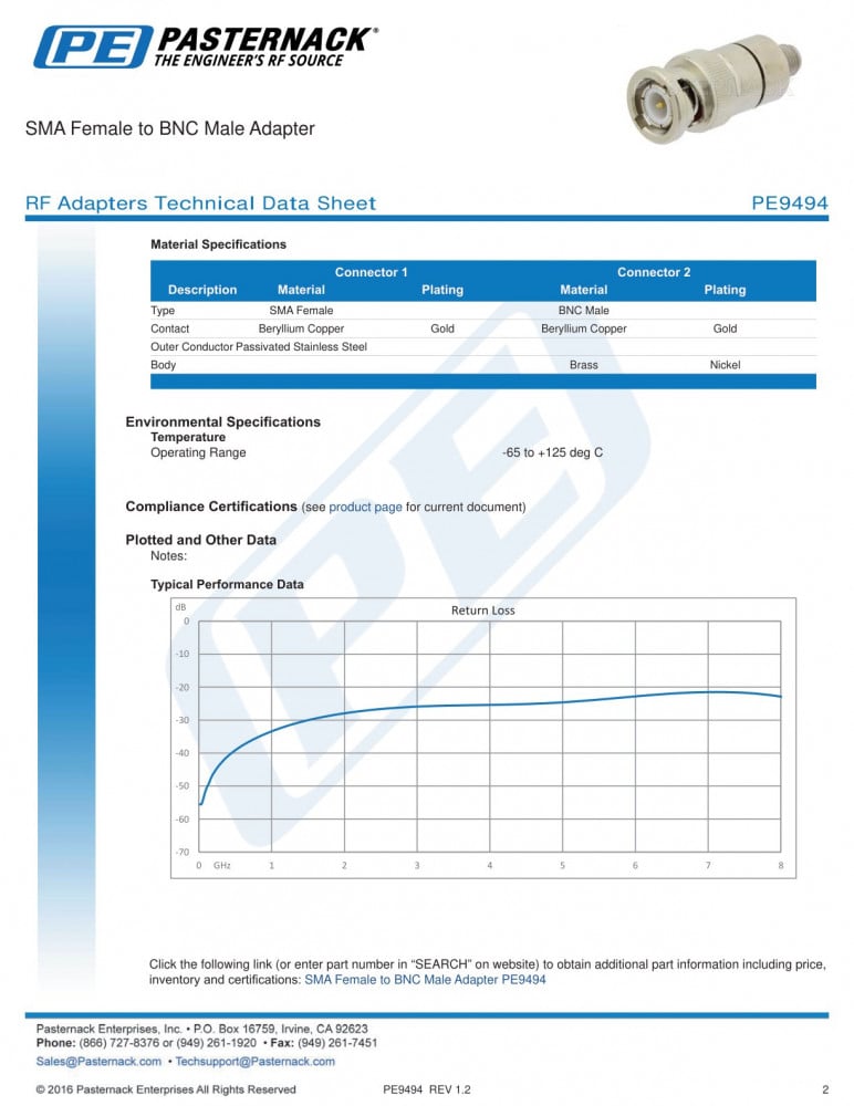 PE9494 technical document page 2