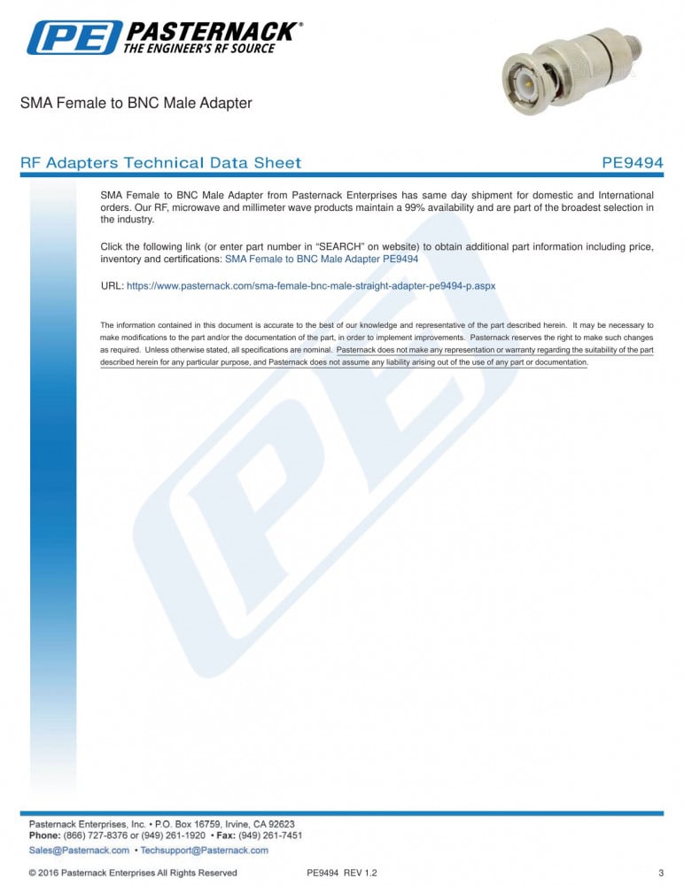 PE9494 technical document page 3