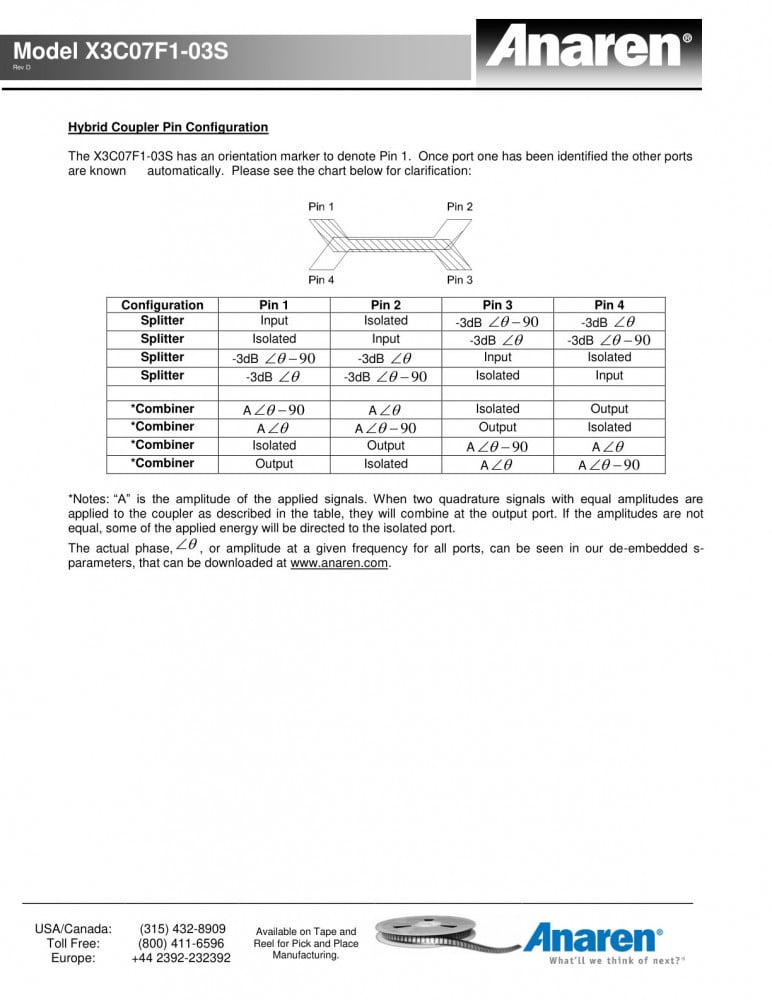 X3C07F1-03S datasheet page 2
