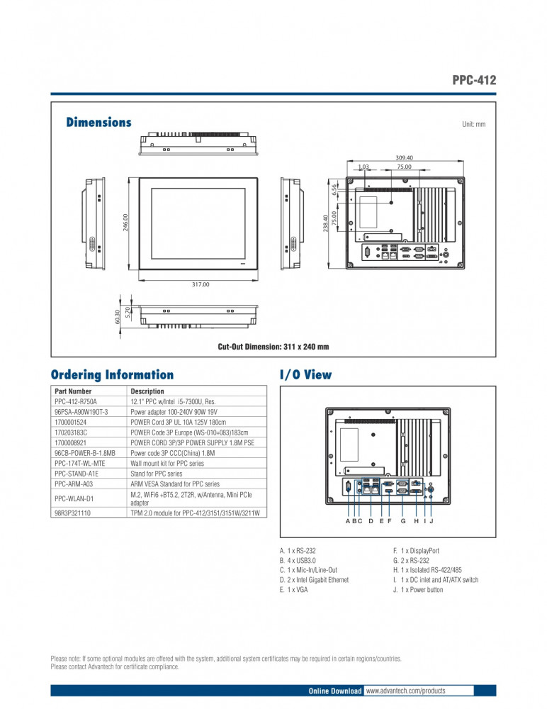 PPC-412 technical document page 2