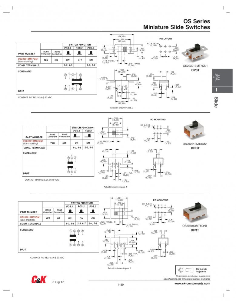 C&K OS Series datasheet page 3