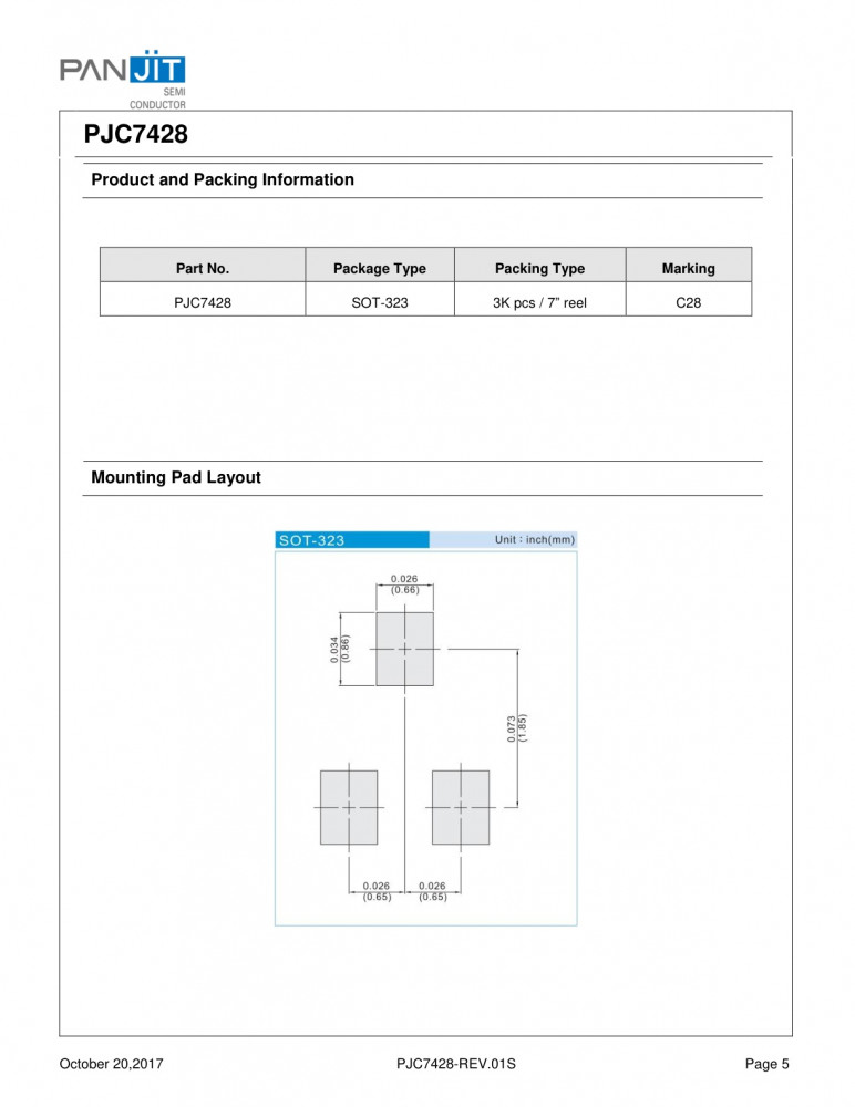 PJC7428 datasheet page 5