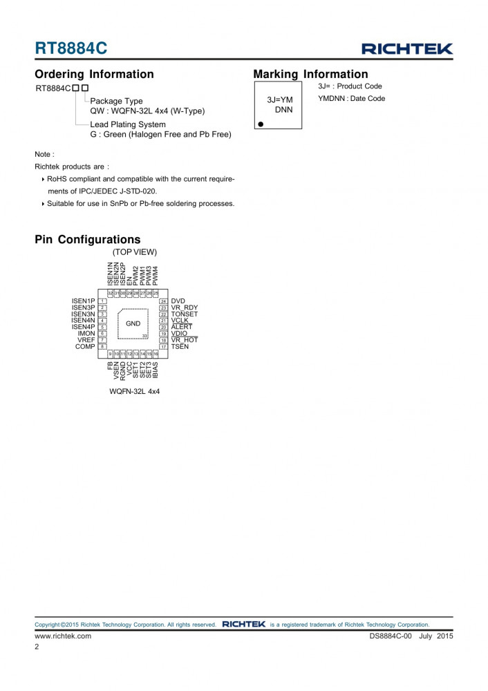 RT8884C datasheet page 2