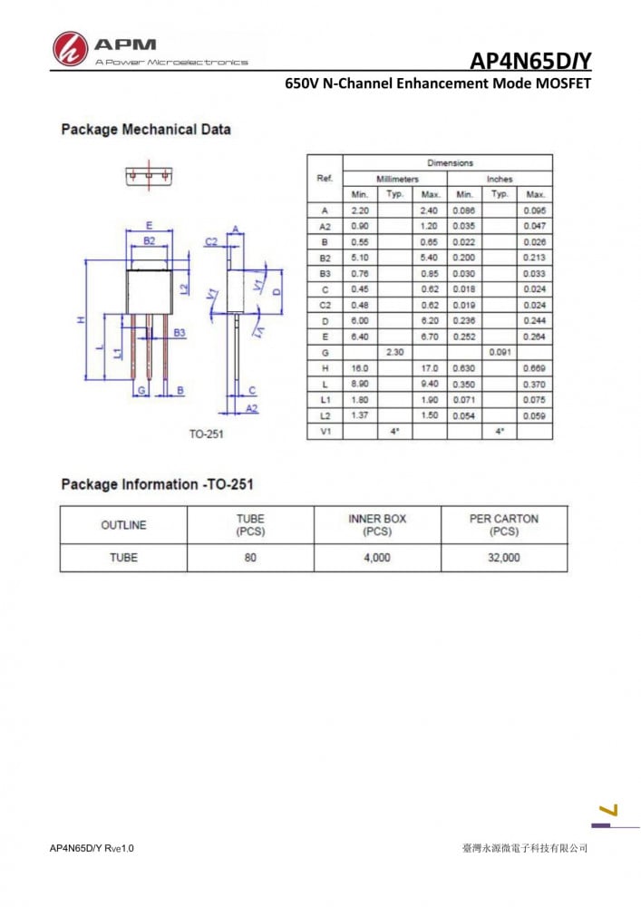 AP4N65D datasheet page 7