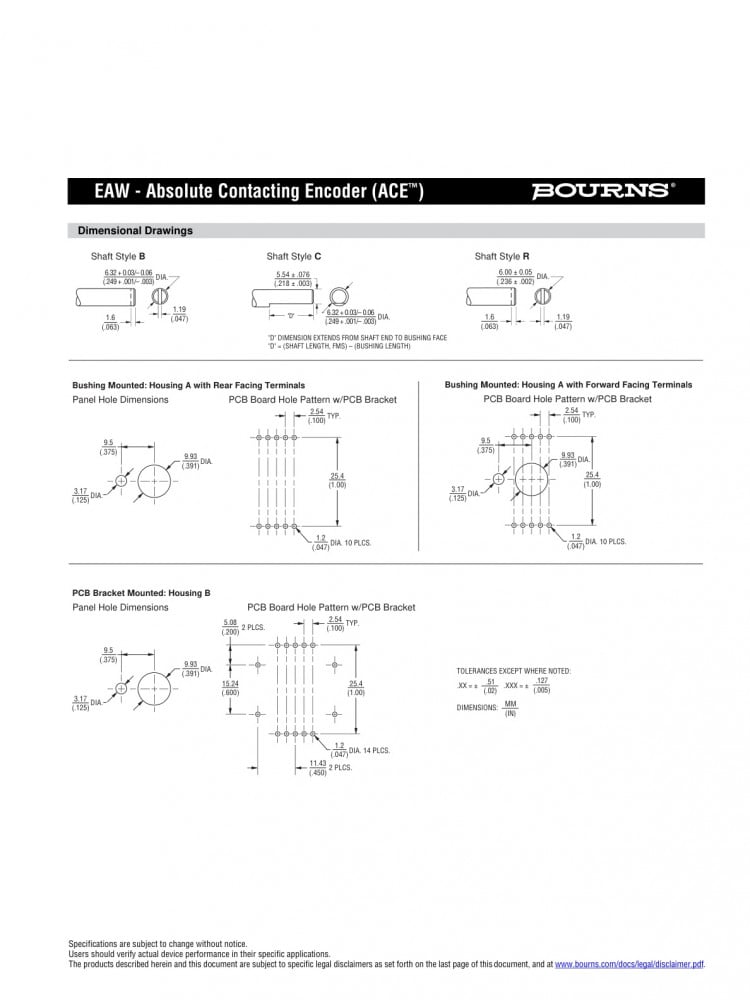 BOURNS EAW ACE datasheet page 4