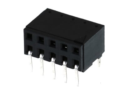 C-Grid III PCB Receptacle, 2.54mm Pitch, Dual Row, Right-Angle, Shrouded, 50 Circuits, 0.38µm Gold (Au) Plating, Straight PCB Pins