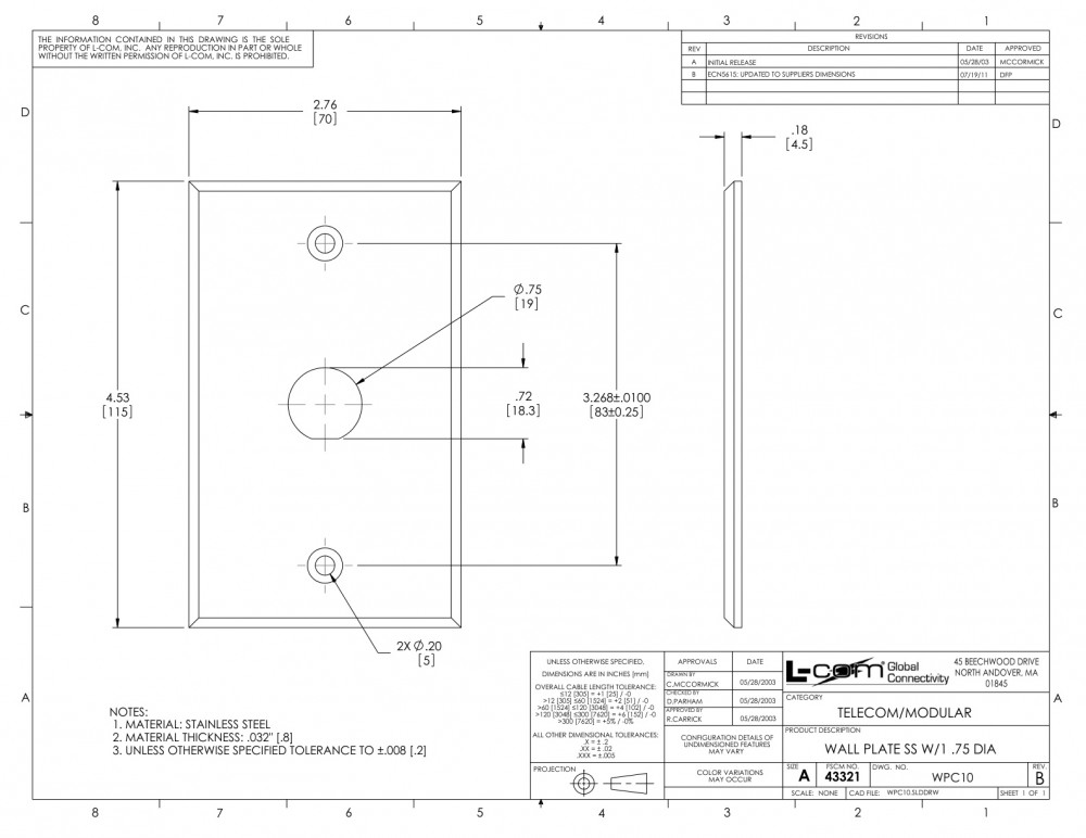 L-com WPC10 technical document preview