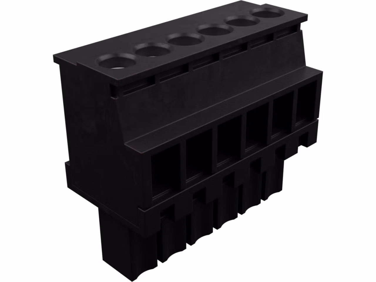 3.50mm Pitch Eurostyle Vertical Plug, with Standard Imprinting, Rear Wire Entry, Gold (Au) Plated, Black, 6 Circuits for sale