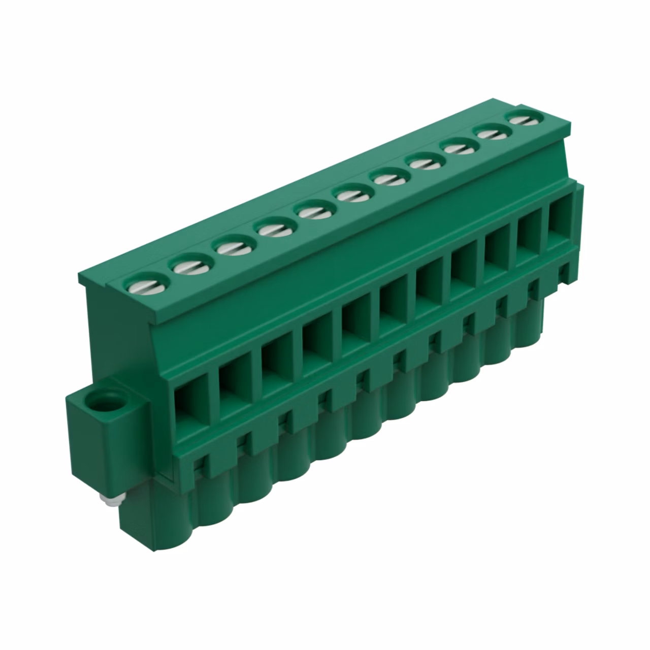 5.00mm Pitch Eurostyle Vertical Plug, with Retention Screws, Rear Wire Entry, Green Housing, 11 Circuits for sale