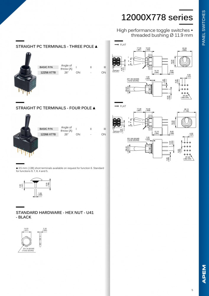 APEM 12000X778 datasheet page 5