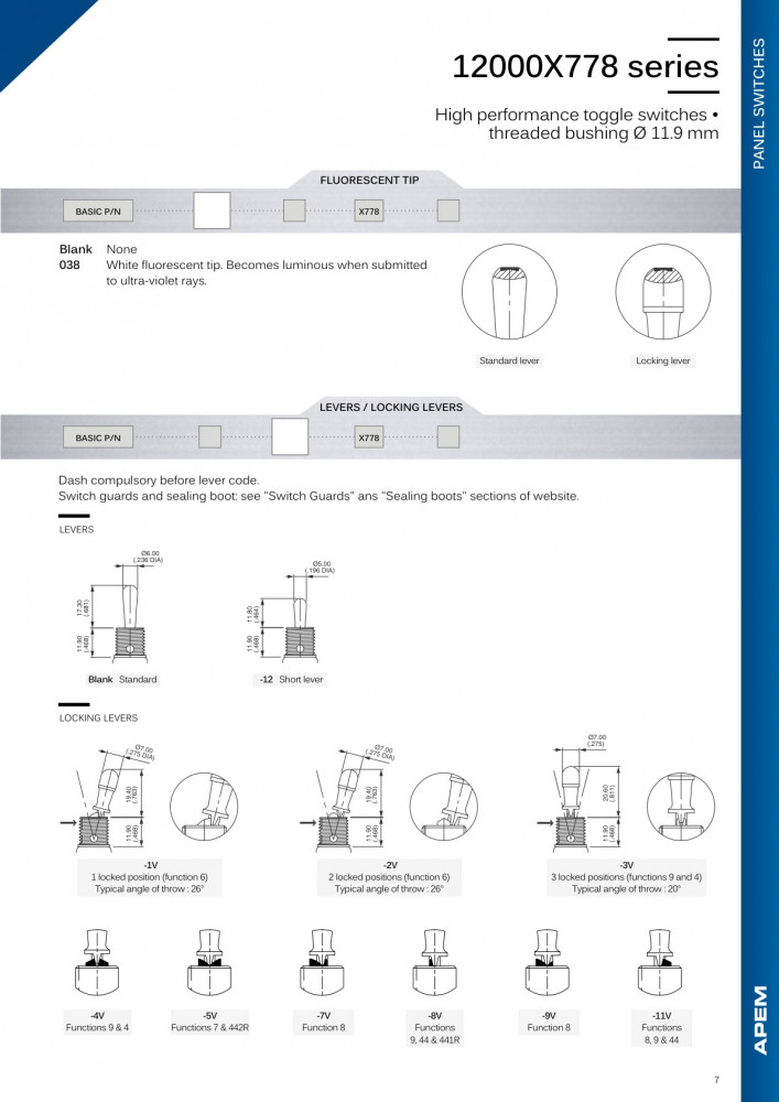 APEM 12000X778 datasheet page 7