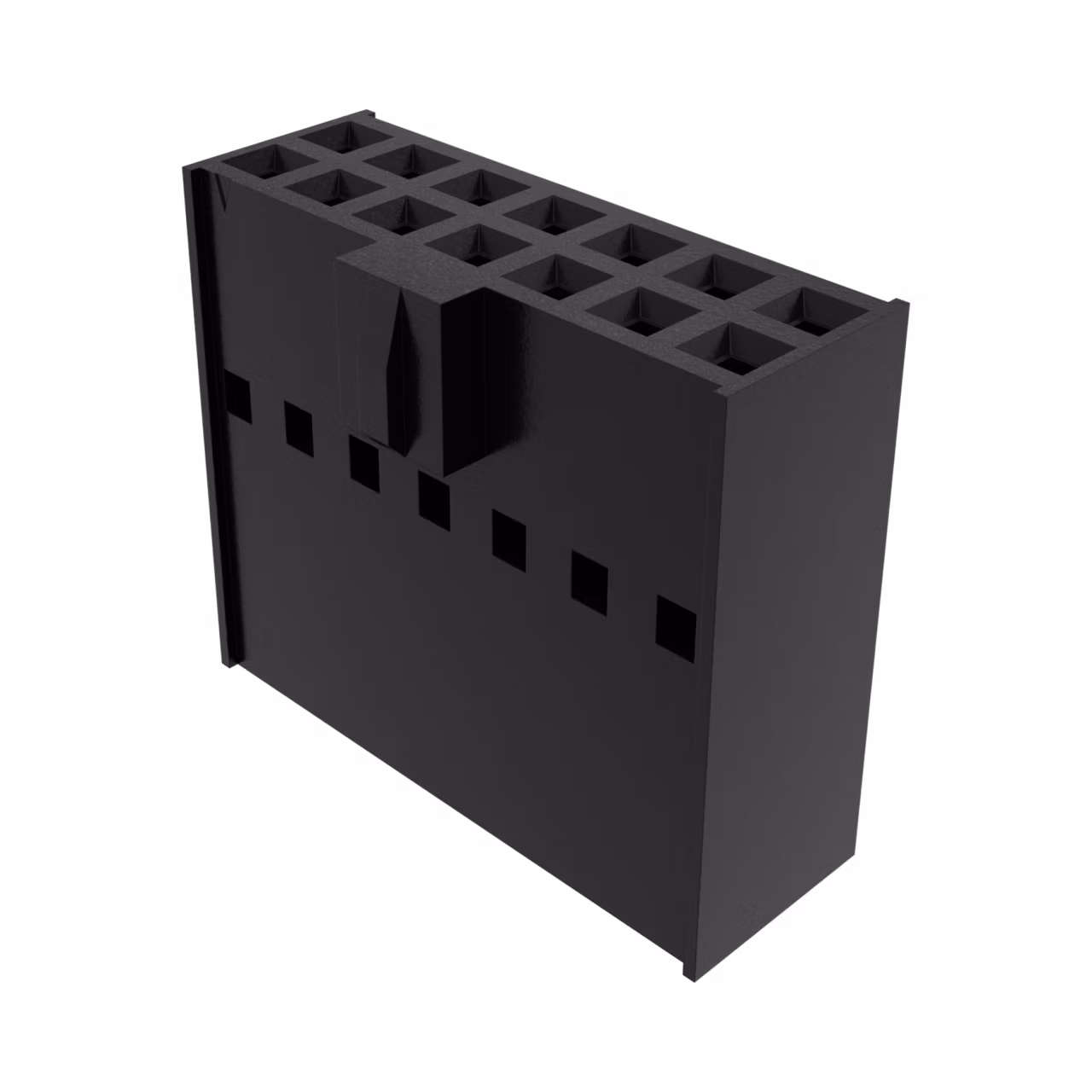 2.54mm Pitch C-Grid III Crimp Housing Dual Row, 14 Circuits, Black for sale