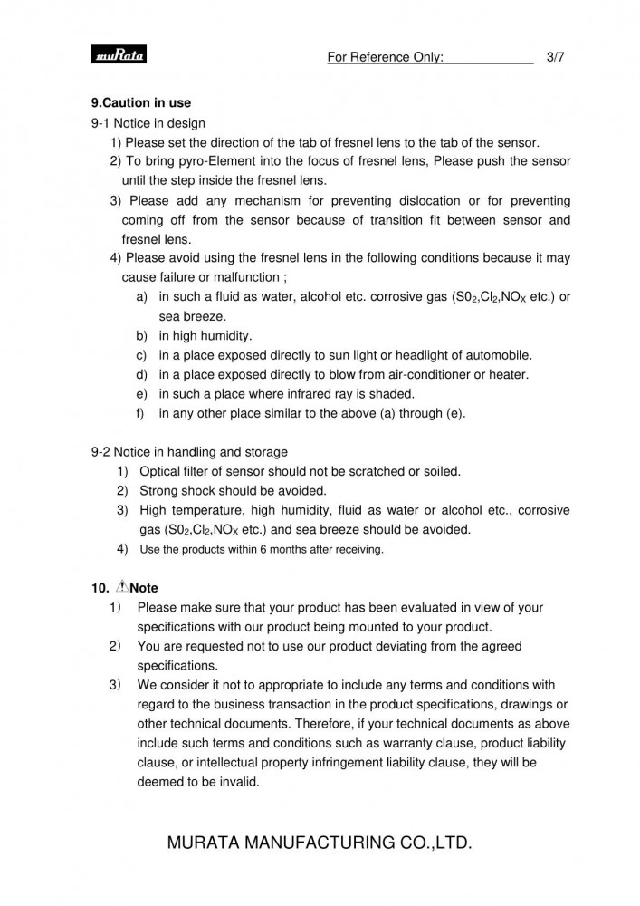 IML-0685 specification page 3
