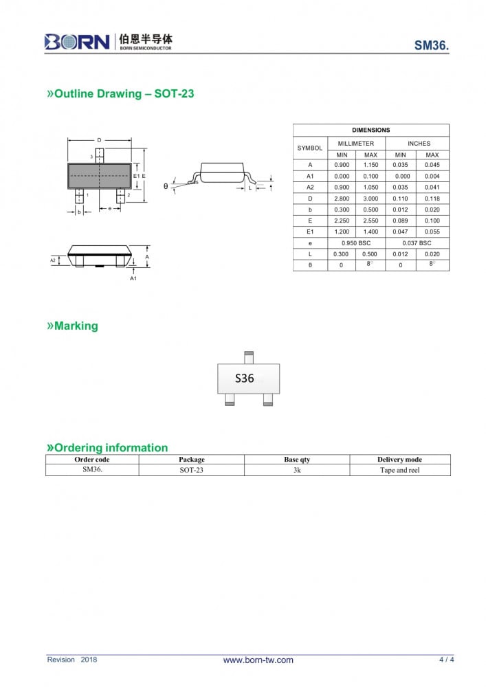 BORN SM36 datasheet page 4