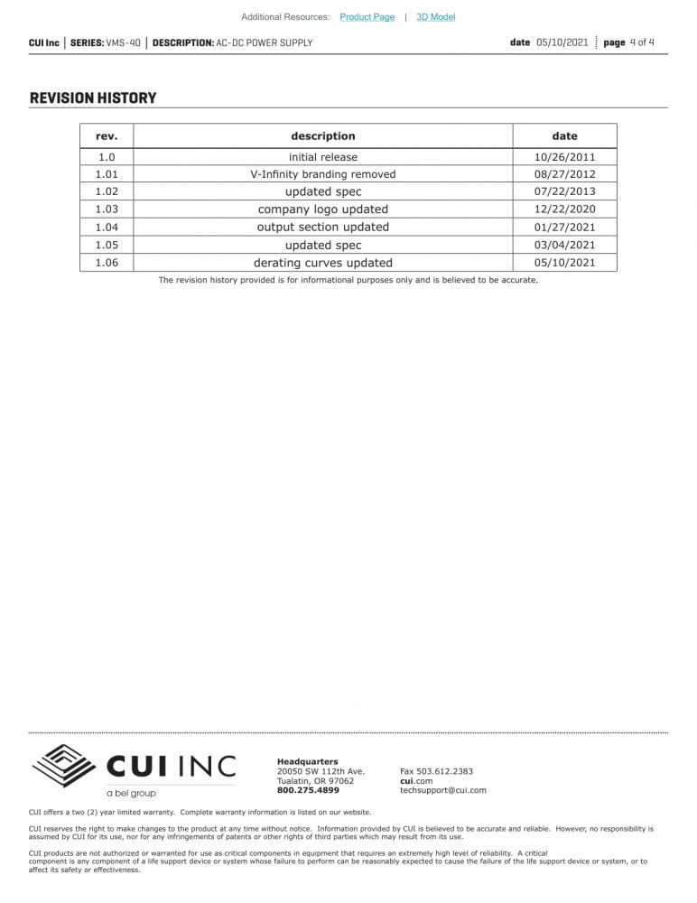 CUI VMS-40-30 datasheet page 4