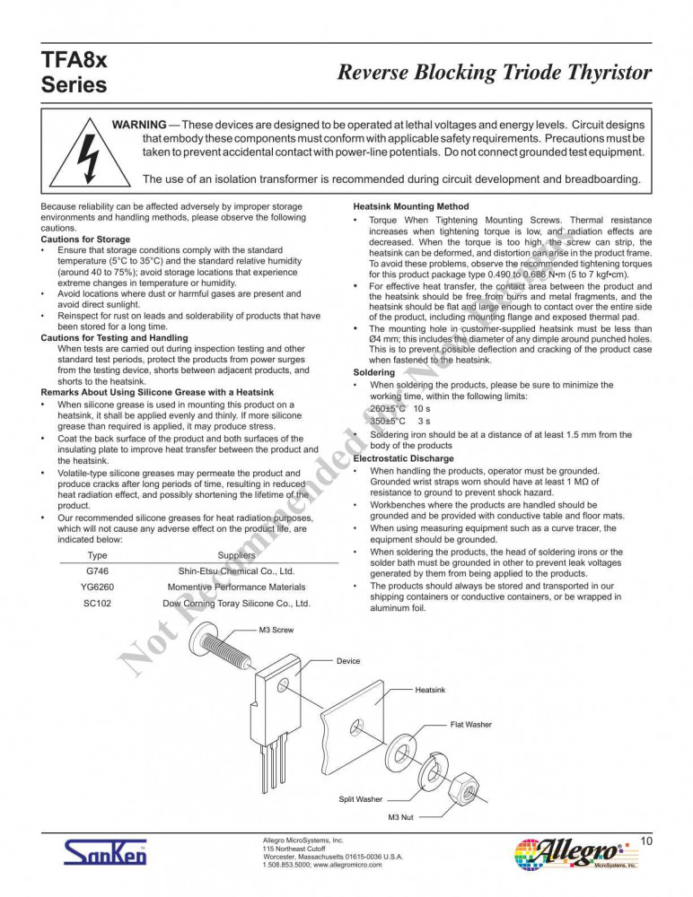 TFA88S technical document page 10