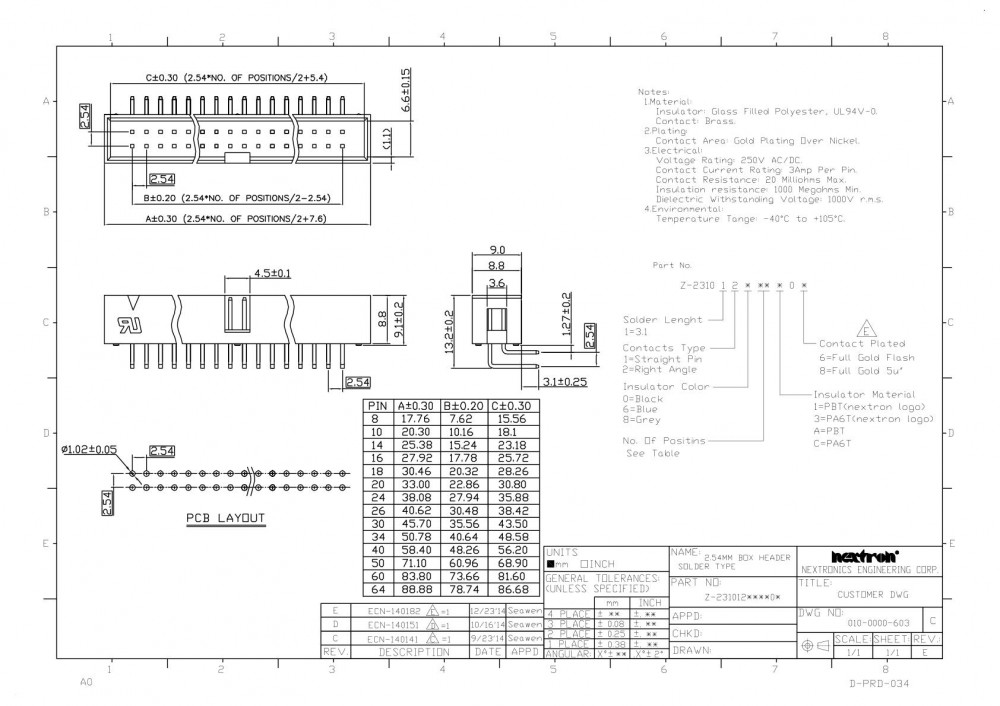 Nextron Z-231012840106 technical document preview